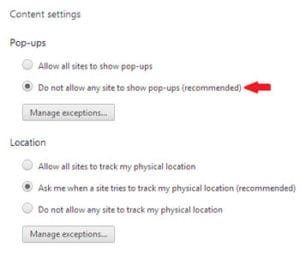 How To Disable Pop-Ups in Your Google Chrome Browser