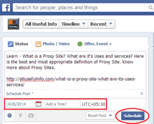 How To Schedule Posts on Facebook Page to be Shared Later