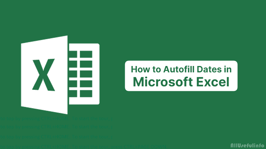 How To Autofill Dates In Excel By Weekdays Or Weekends 