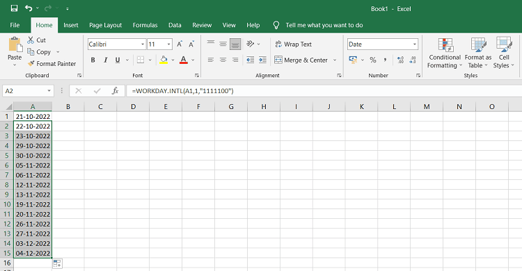 How To Autofill Dates In Excel By Weekdays Or Weekends 